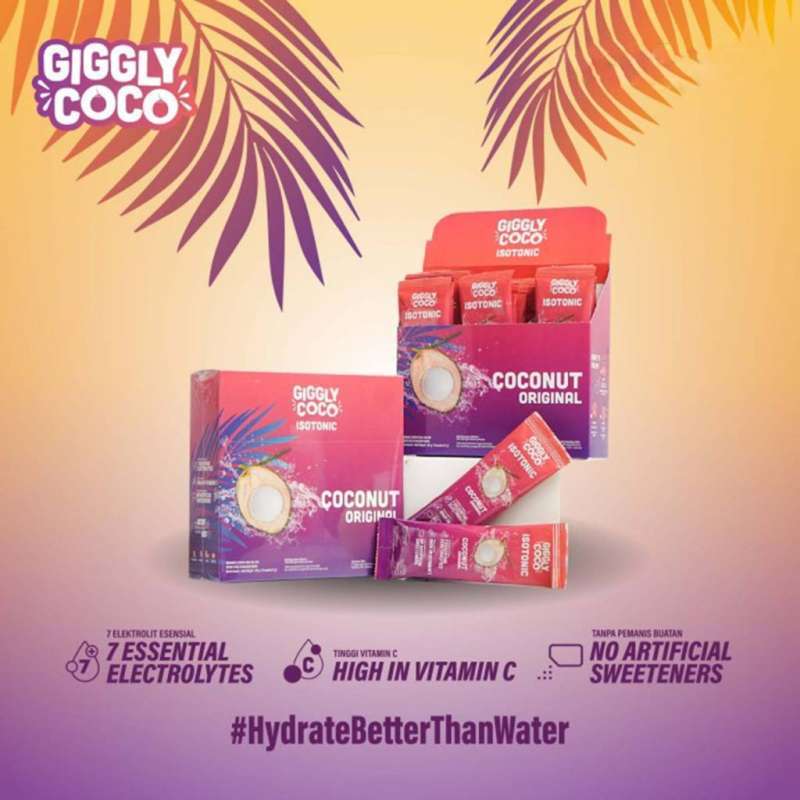 Jual Giggly Coco Isotonic Powder Coconut Original 11 Gr Box Isi 15 ...