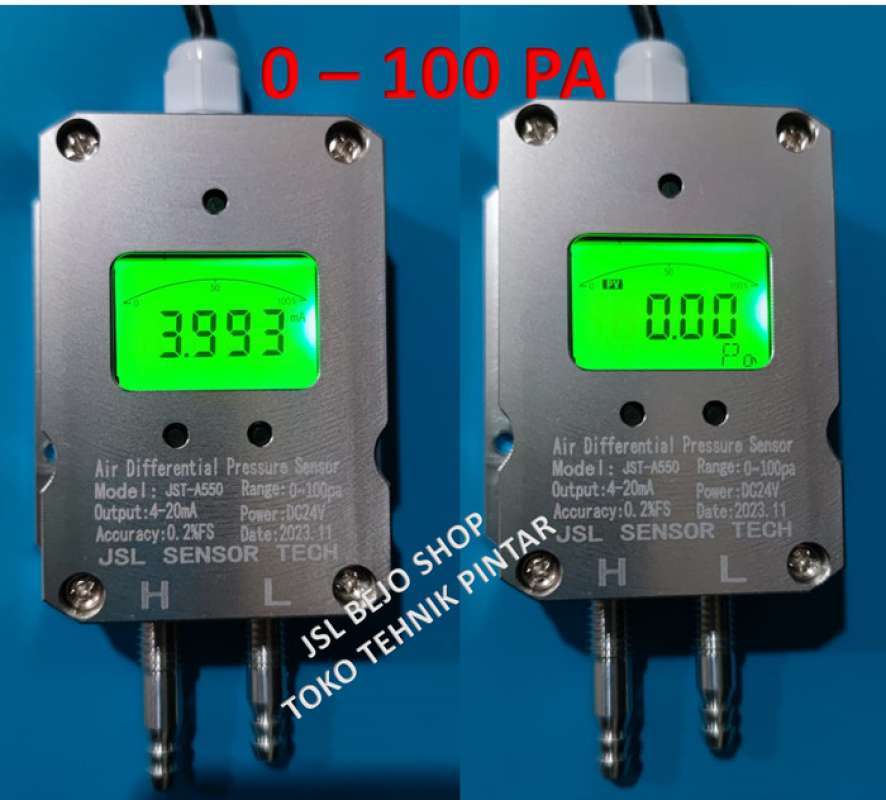 Promo Differential Pressure Transmitter 4-20ma Dc 24v 2 Wire - 100pa ...