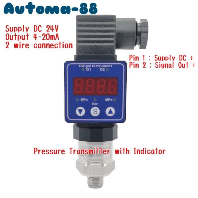 Promo Pressure Transmitter 0-2bar 0-5bar 4-20ma With Local Indicator Dc ...