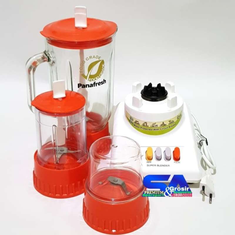 Promo Panafresh Blender 3 In 1 -989- Gelas Kaca Gilingan Bumbu Kering ...