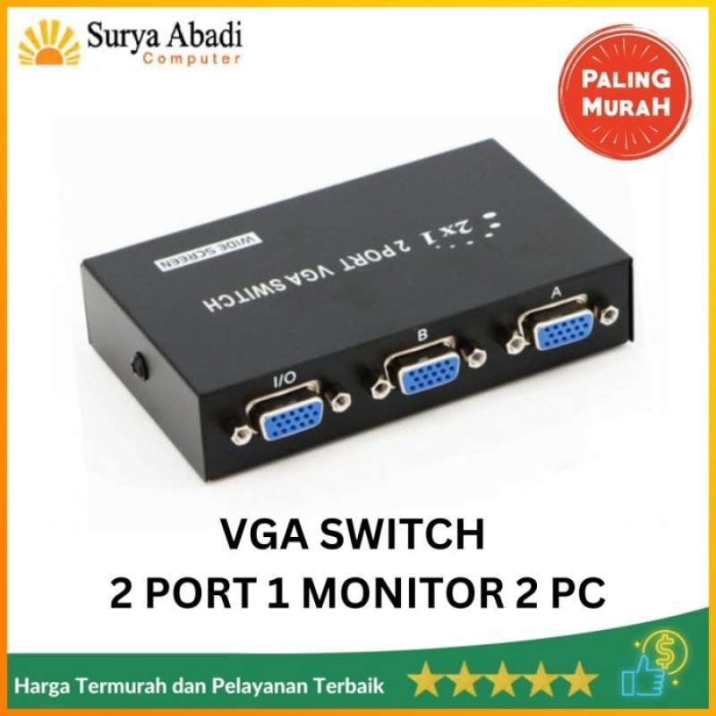 Promo Vga Switch 2 Port 1 Monitor 2 Pc / Vga Switch 2 Port Diskon 23% ...