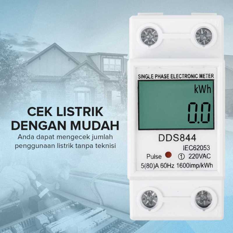 Promo Dianqi Meteran Listrik Digital Din Rail Kwh Meter Singlephase 220 V Dds844 Diskon 82% Di ...