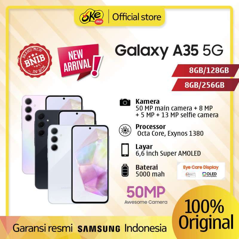 Jual Samsung Galaxy A35 5g 8/128gb 8/256gb Garansi Resmi - 8/128gb Blue Di Seller Okeshop ...