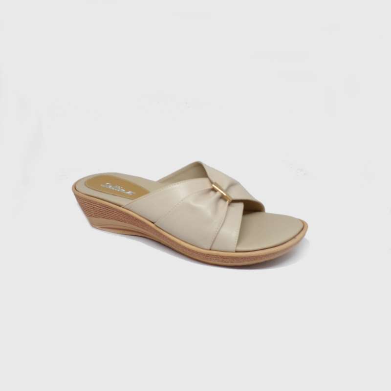Promo Wolfs Sandal Wedges Wanita Hr 1.4 Kream Va Sendal Pesta Acara Kondangan Ibu Ibu Mewah - 40 ...