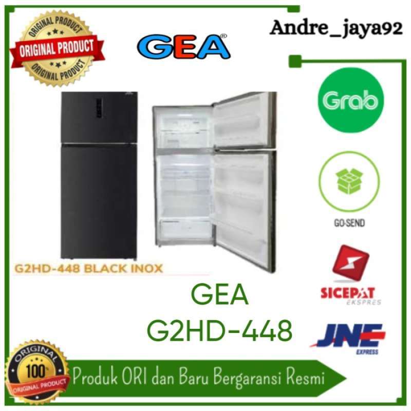 Jual Gea G2hd-448 / G2hd448 Lemari Es 2 Pintu 448 Liter 140 Watt ...