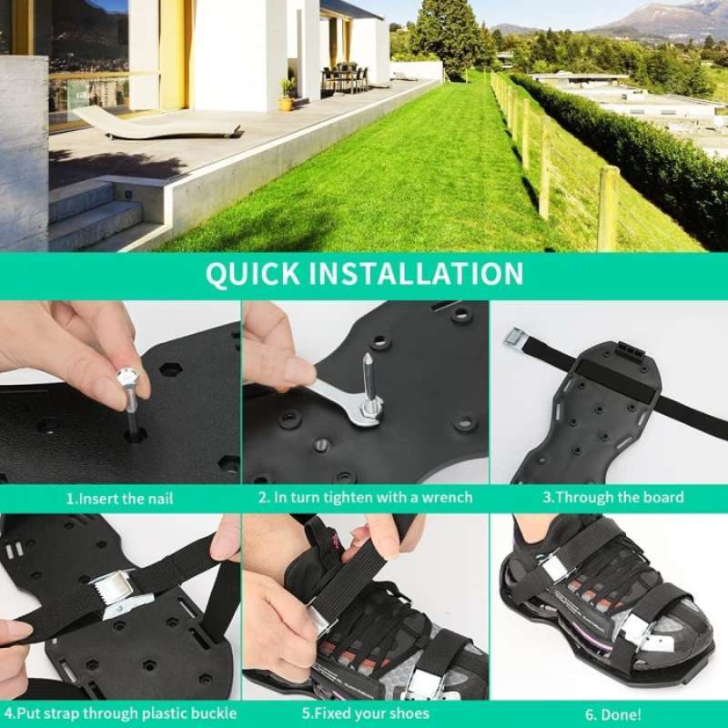 Promo Sepatu Paku Epoxy Spike / Garden Lawn Full Steel Spike Shoes ...