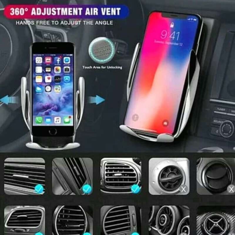Jual Car Wireless Charger Mobil Charging Smart Sensor Otomatis Buka ...