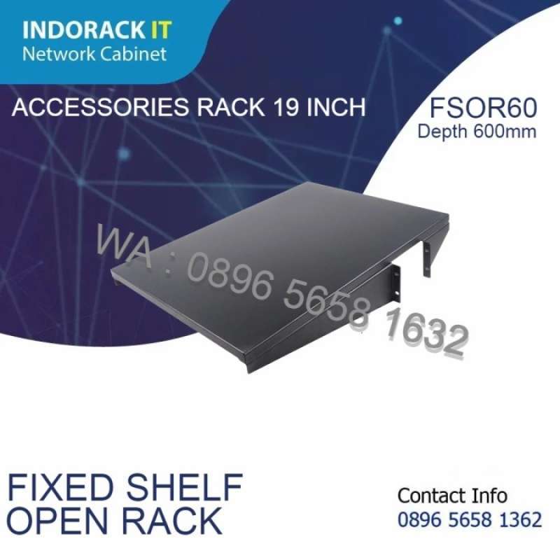 Promo Fixed Shelf Open Rack Flat Ambalan Tatakan Rack Server D.600mm ...
