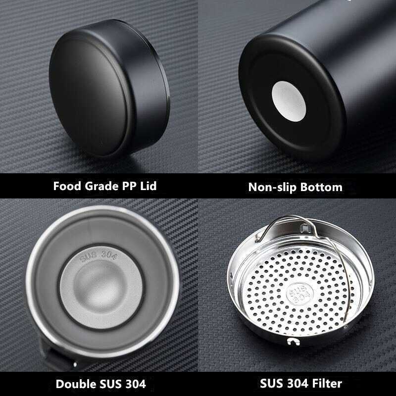 Jual King Botol Minum Termos Air Panas Dingin Stainless Steel Hitam ...