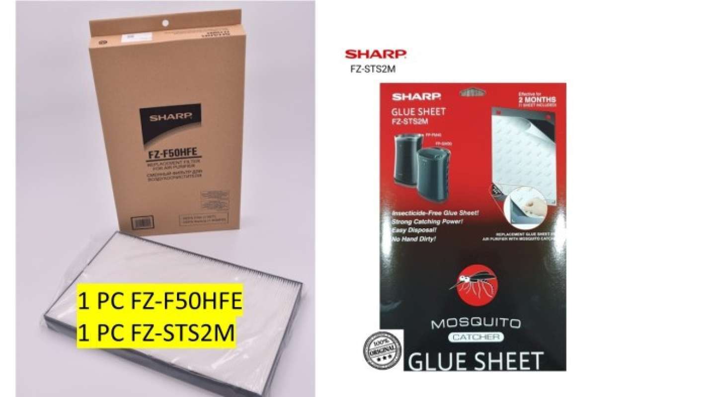 Promo Sharp Filter Hepa & Carbon Glue Sheets Lem Nyamuk For Fp-g50y J40y - Hepa + Fz-sts2m ...