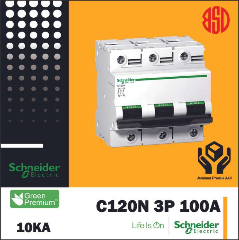 Promo Mcb 3p 100a 3 Phase 100 Ampere 10ka Schneider C120n A9n18367 Diskon 50% Di Seller Selera ...