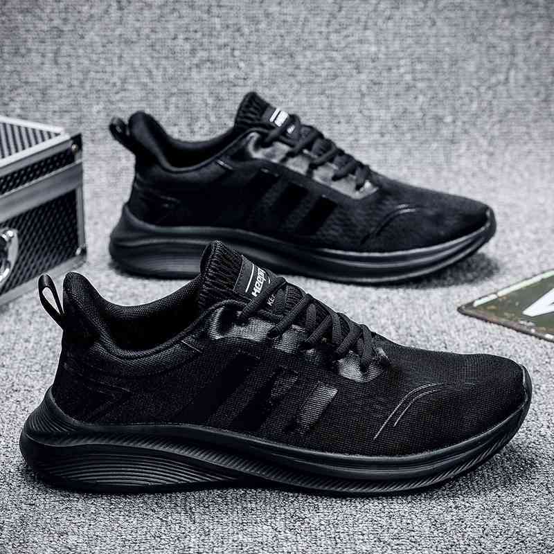 Promo Sepatu Sneakers Hitam Polos Sport Shoes Sepatu Sekolah Kuliah ...