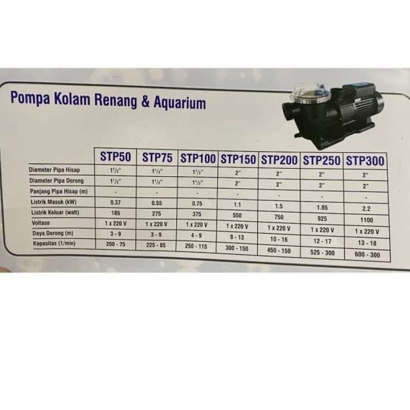Promo Pompa Kolam Renang 1,5 Hp Swimming Pool Venezia Stp-150 Series ...