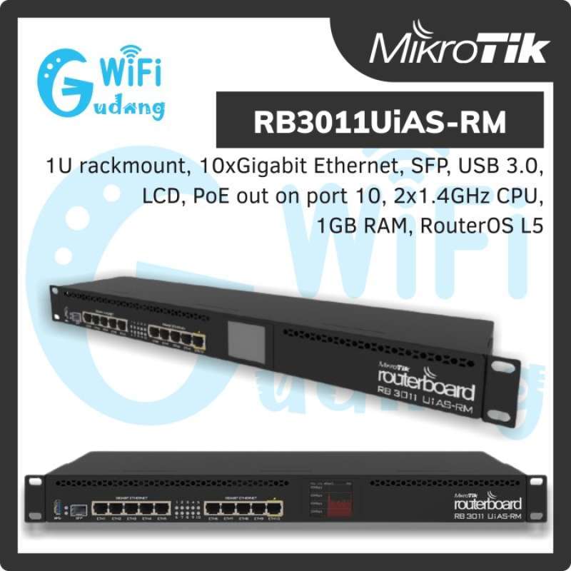 Promo Mikrotik Rb3011uias-rm Routerboard 10 Port Gigabit Ethernet, Usb ...