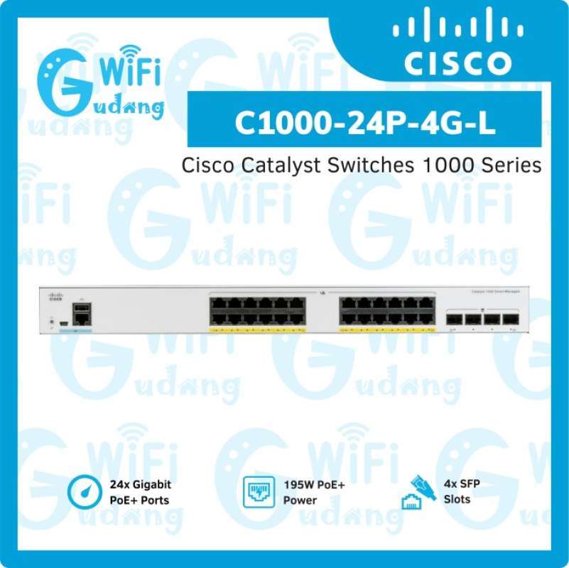 Promo Cisco Catalyst 1000 Series Switch C1000-24p-4g-l Diskon 23% Di Seller Praptuma ...