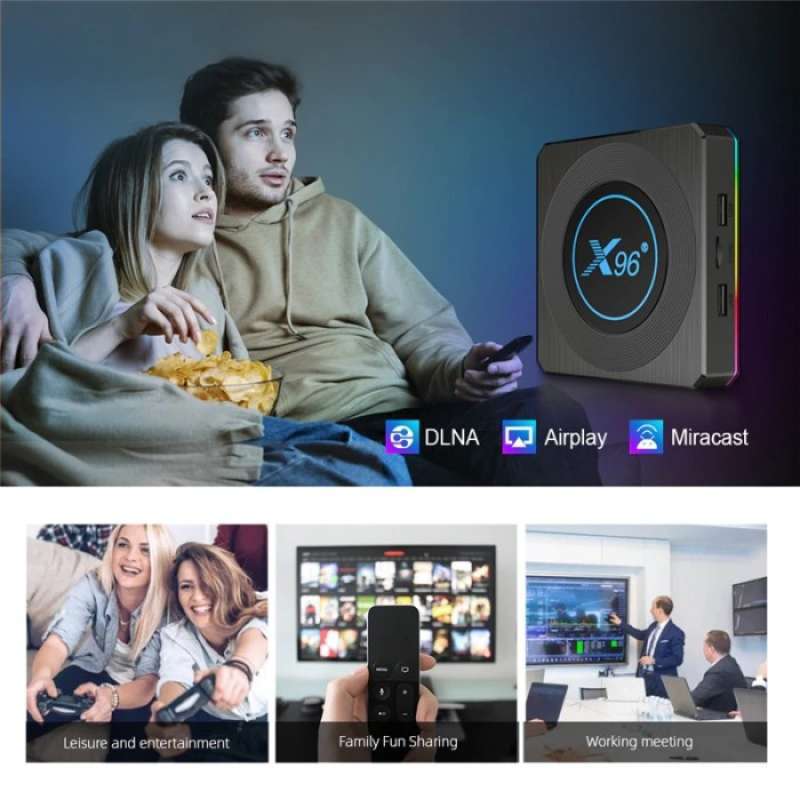 Promo Tjbox Android Tv Box X96 X4 Amlogic S905x4 4gb/64gb Android 11 8k Usb3 Diskon 14% Di ...