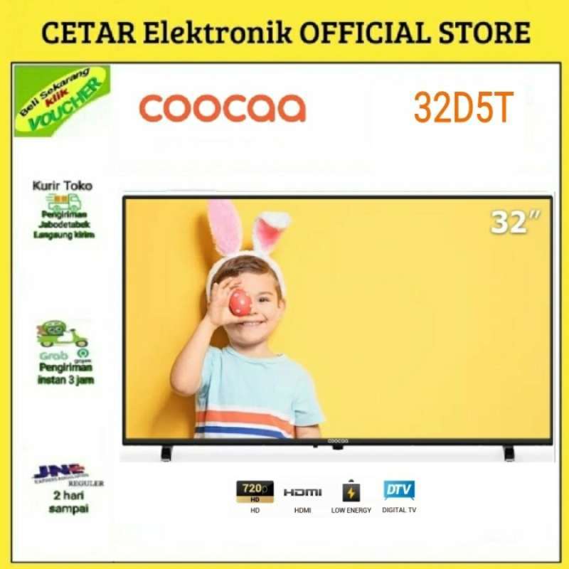 Promo Coocaa 32d5t Led Tv 32 Inch Digital Dvb-t/t2 Usb Hdmi - +bubble ...