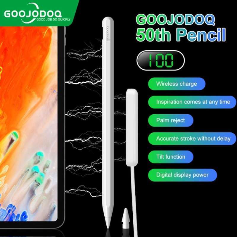 Promo Goojodoq Go50 Stylus Pen iPad Lcd Display Wireless Charging Alt Gd13 Diskon 16% Di Seller ...