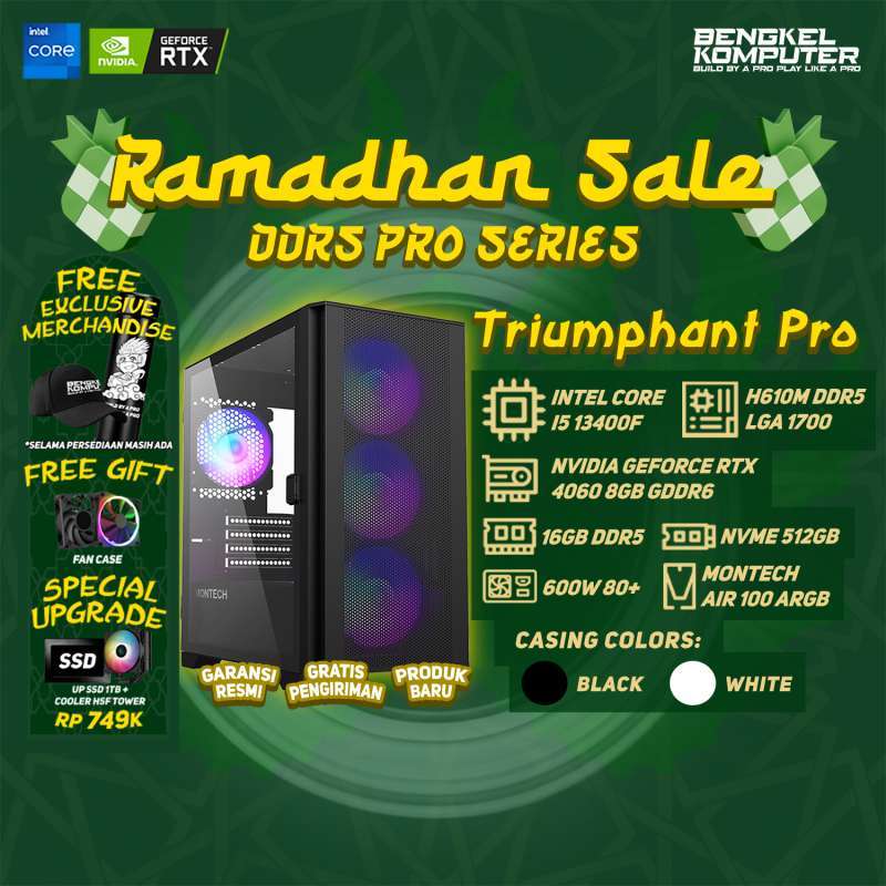 Jual Ramadhan Sale | Triumphant Pro - Intel Core I5 13400f - Rtx 4060 ...