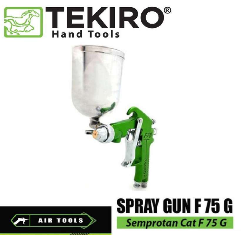 Jual Tekiro Air Spray Gun F-75g Alat Semprotan Cat Tabung Atas At ...