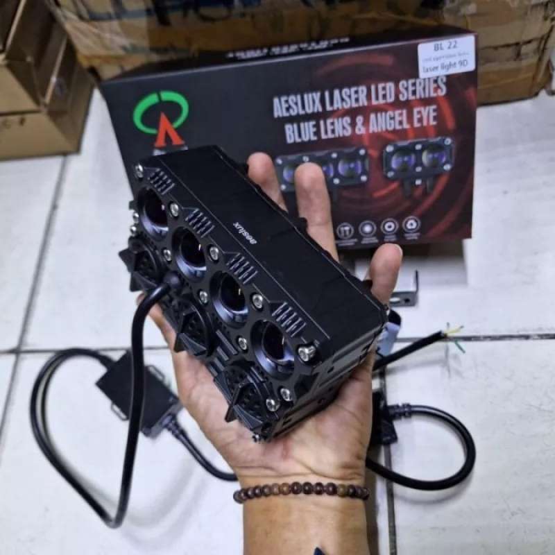 Promo Lampu Sorot Sql 4 Mata Aeslux Mini Proji Devil Eyes Red & Ice ...