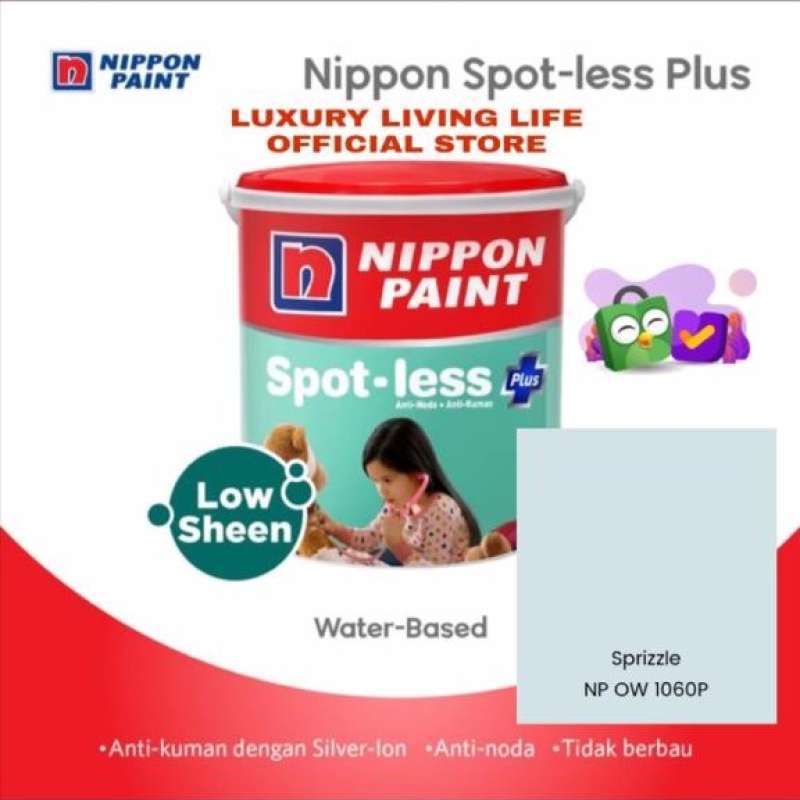 Promo Cat Tembok Nippon Paint Spotless Plus Sprizzle 20l Pail Anti ...