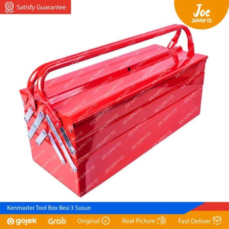 Promo Kenmaster Tool Box Besar 3 Rak Susun Toolbox Besi - Box Perkakas ...