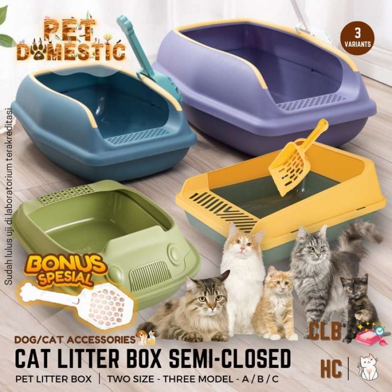Jual Cat Litter Box Toilet Tempat Pup Bak Pasir Wadah Kucing Sekop ...