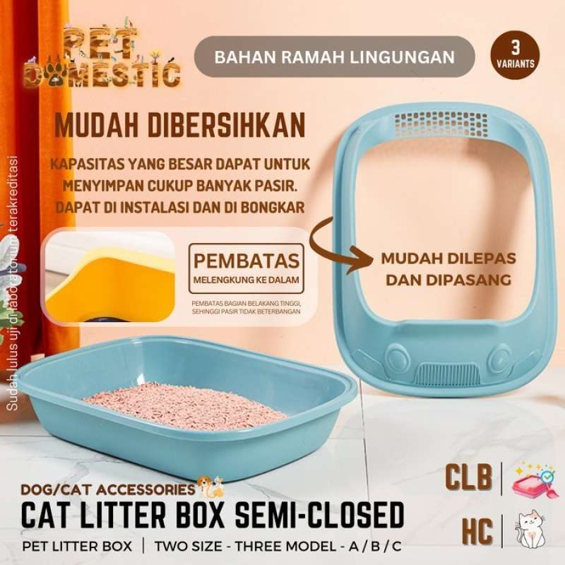 Jual Cat Litter Box Toilet Tempat Pup Bak Pasir Wadah Kucing Sekop ...