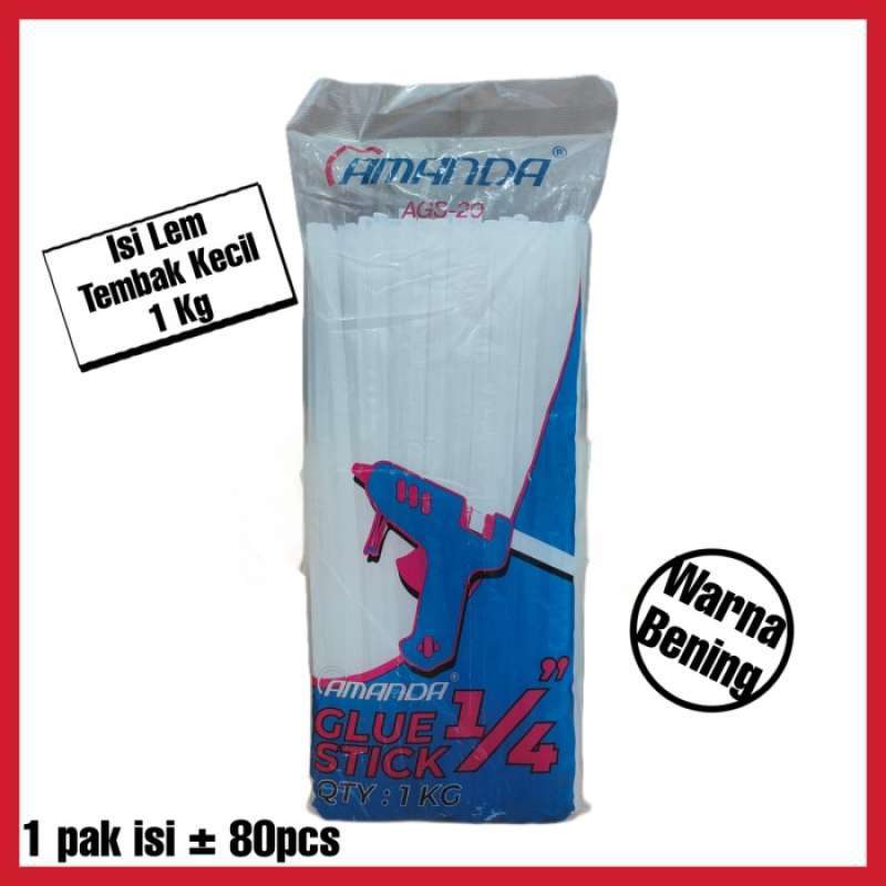 Jual Isi Lem Tembak 1 Kg Glue Gun 30 Cm / Lem Bakar Besar Putih Di ...