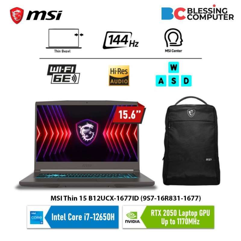 Jual Msi Thin 15 B12 Ucx Original Murah - Harga Diskon Juni 2024 | Blibli