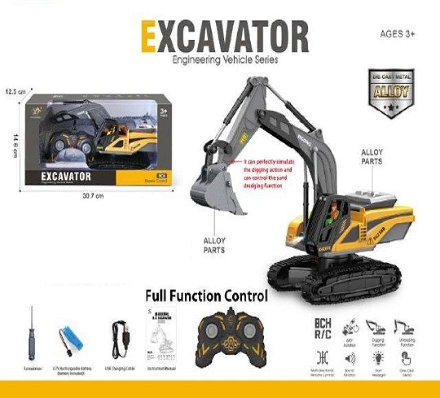 Promo Mainan Anak Sni Remote Control Excavator Rc Tracktor Dump Trucks ...