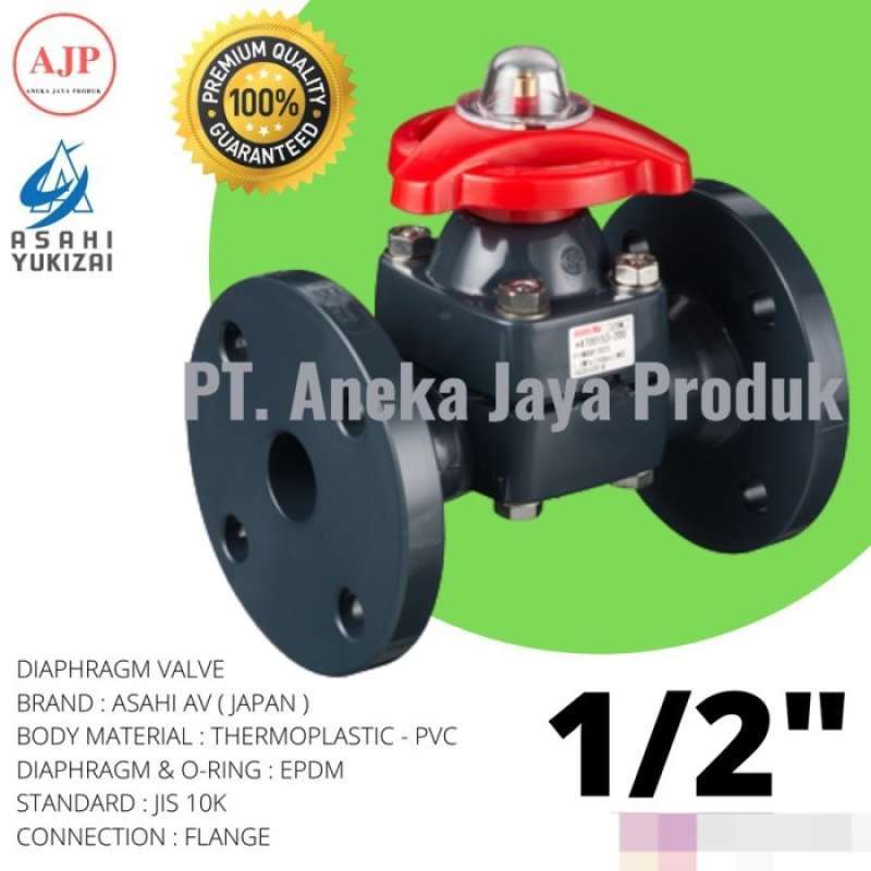 Promo Diaphragm Valve Type 14 / Pvc / Epdm Asahi - Flange Jis 10k - 1/2 ...