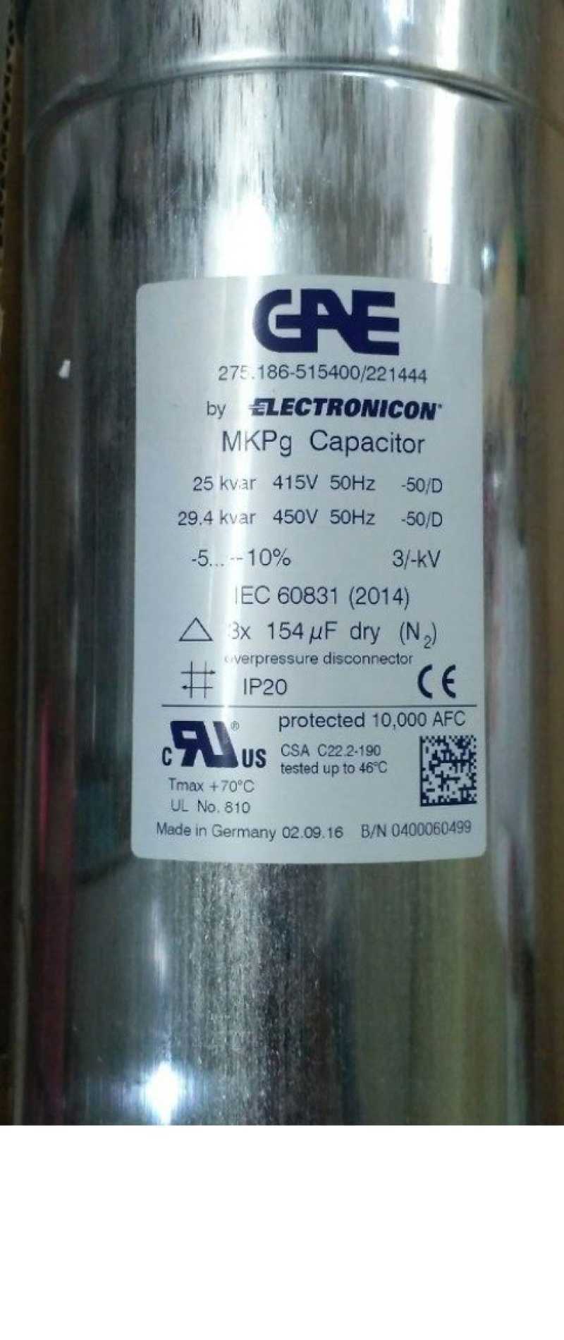 Promo Kapasitor Bank 25kvar / 25 Kvar Mkpg 3phase 415v Gae Diskon 23% ...