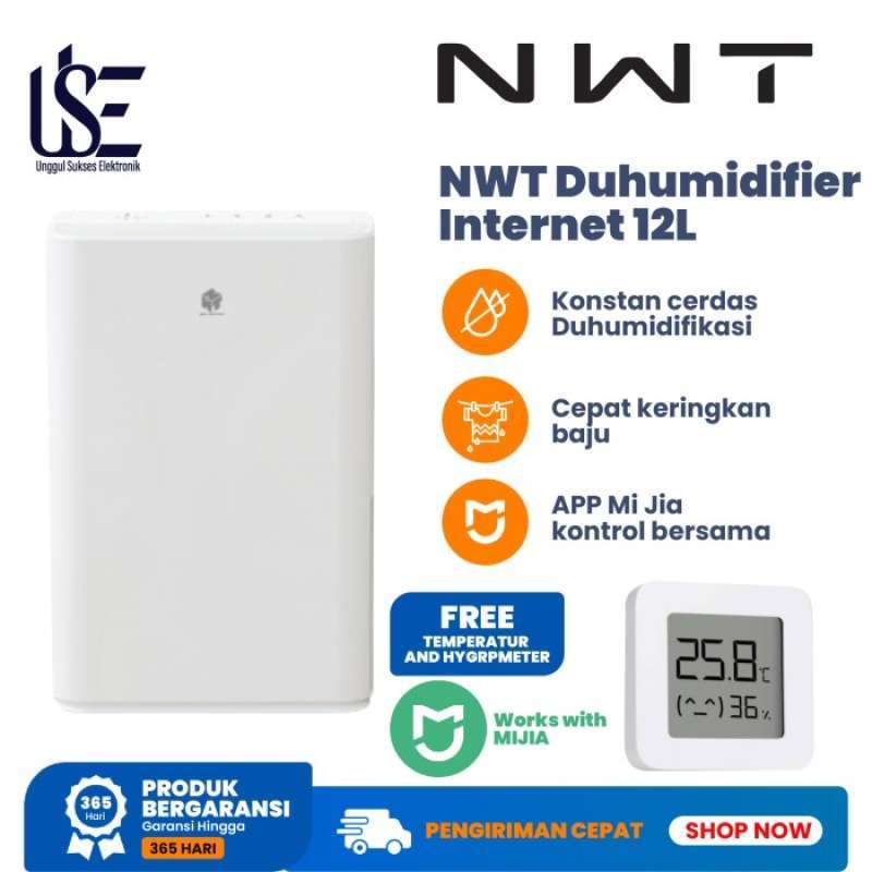 Promo Mijia Nmt Smart Dehumidifier 12l/hari Serap Kelembapan Air Dryer Diskon 23% Di Seller ...