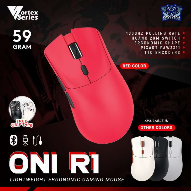 Jual Vortexseries Oni R1 Lightweight Ergonomic Wireless Gaming Mouse ...
