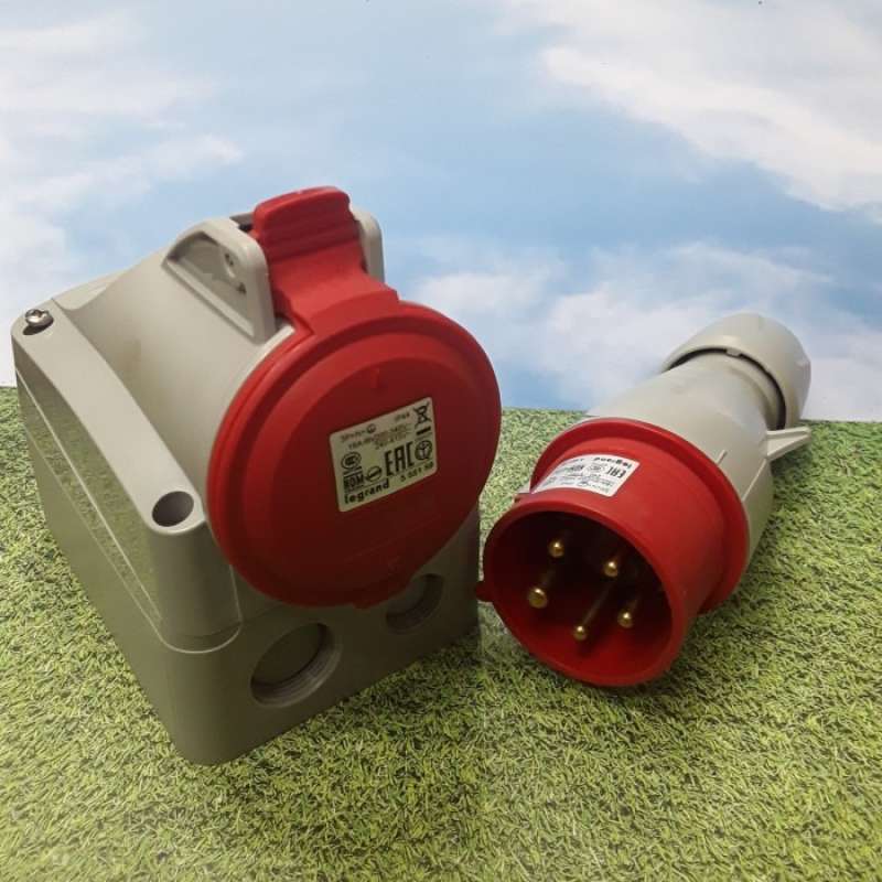 Promo Stop Kontak Legrand 5 Pin Kaki 3p+n+e 16a Outbow Surface Mounting ...