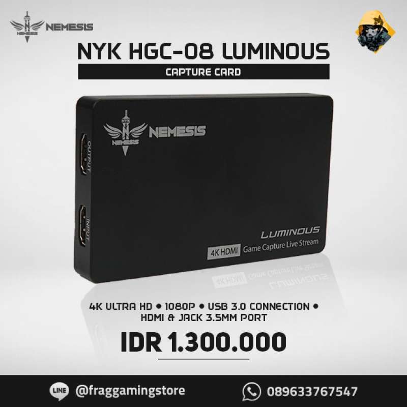 Promo Nyk Nemesis Luminous Hgc-08 4k Hdmi Game Capture Diskon 33% Di ...