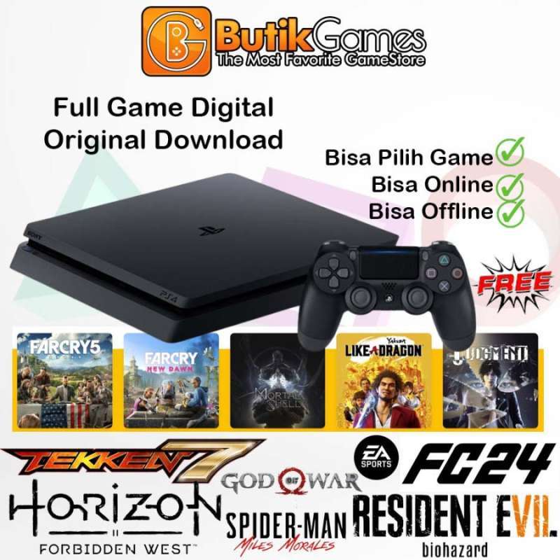 Jual Sony Ps4 Slim Playstation 4 Slim 1tb 500gb 500gb Hitam Di Seller Butikgames Official Store Toko My Butik Games Online Shop Kota Jakarta Pusat Blibli