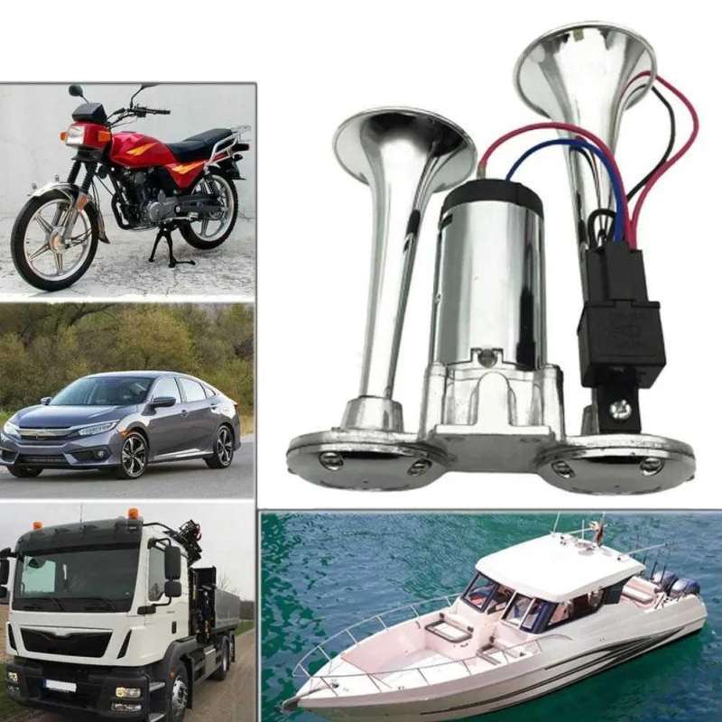 Jual Hx Klakson Terompet Truk Mobil Double Tube Horn Zinc Alloy 300db ...