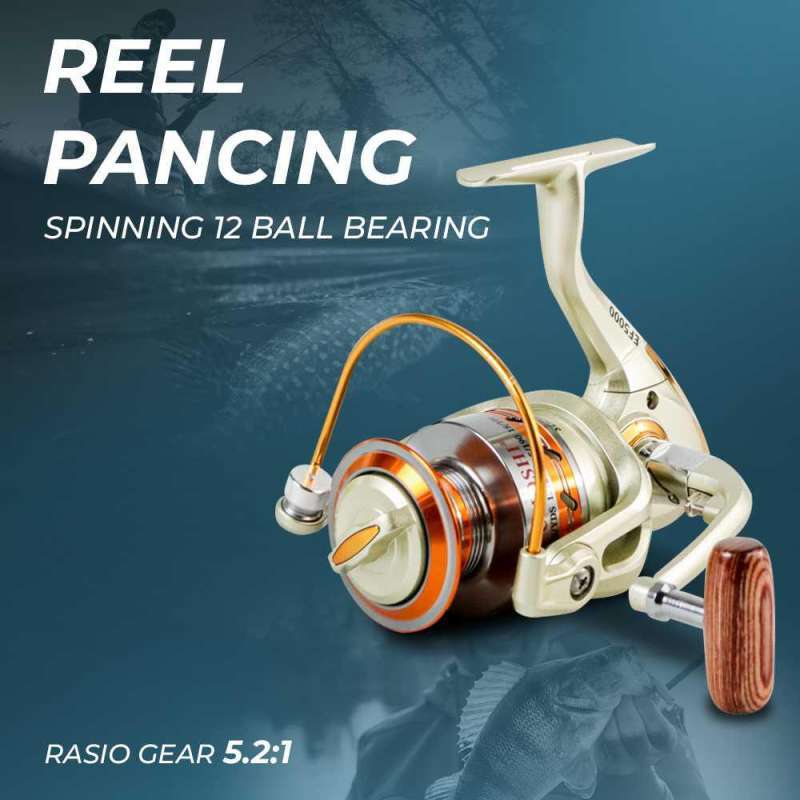Jual Reelsking Reel Pancing Spinning 12 Ball Bearing Ef5000 Rill Besi ...
