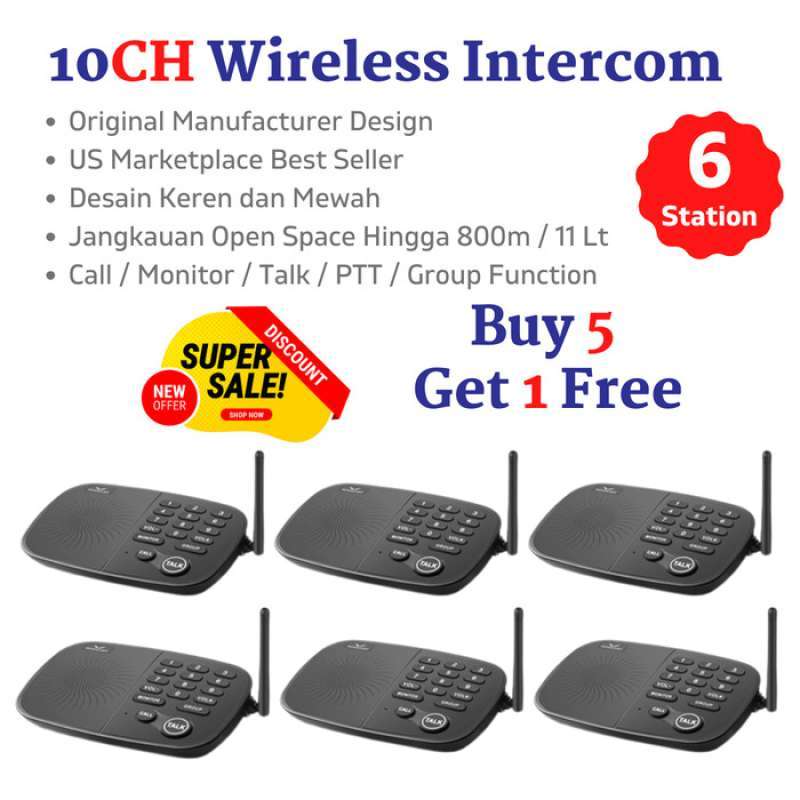 Promo Home Smart Wireless Intercom Fm 10ch Interkom Interphone Hy810 6 ... Promo Home Smart Wireless Intercom Fm 10ch Interkom Interphone Hy810 6 ...