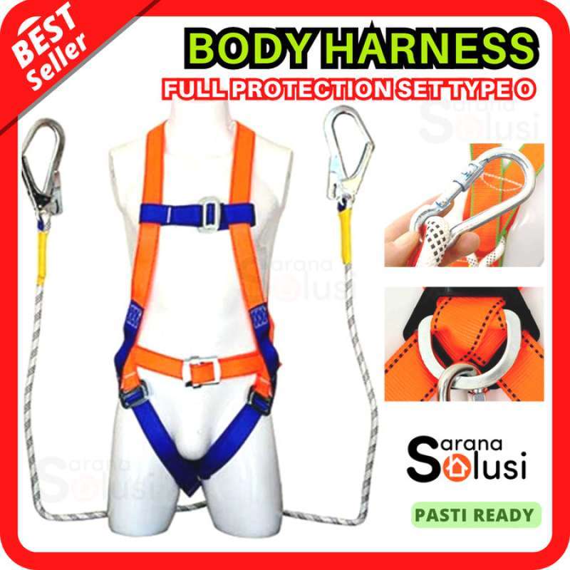Promo Body Harness Full Tection Belt 2m Rope Type O Hooks Body Hardnes ...