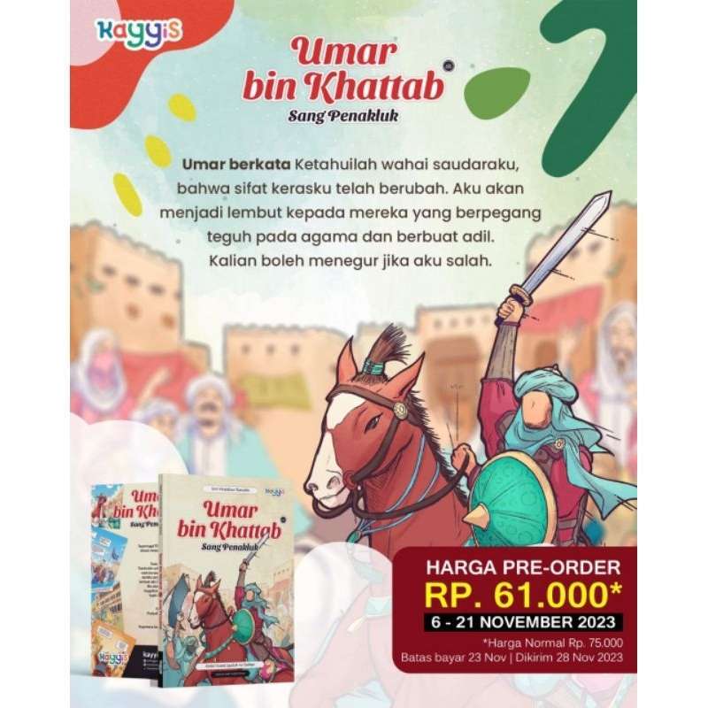 Promo Komik Umar Bin Khattab Sang Penakluk Seri Khulafaur Rasyidin Full Color Buku Anak Penerbit ...