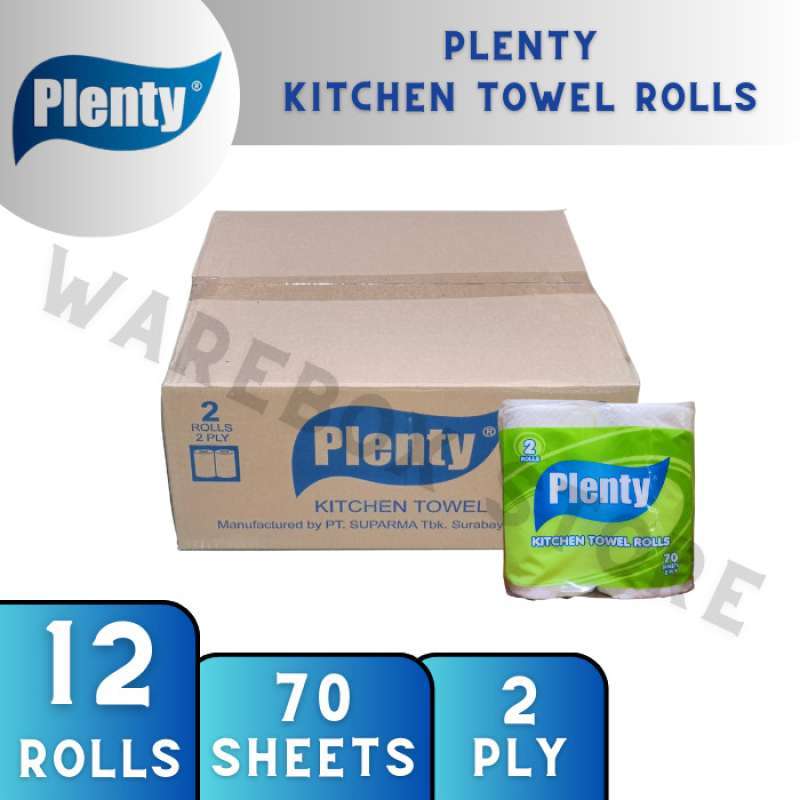 Promo Tissue/tisu Plenty Kitchen Towel 12 Rolls/karton Diskon 23% Di ...