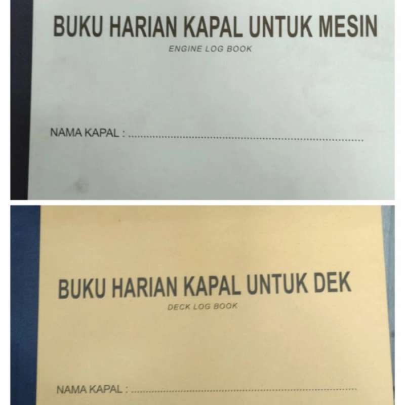 Promo Buku Jurnal Dek / Deck Log Book ( Deck & Engine Log Book ) Diskon ...