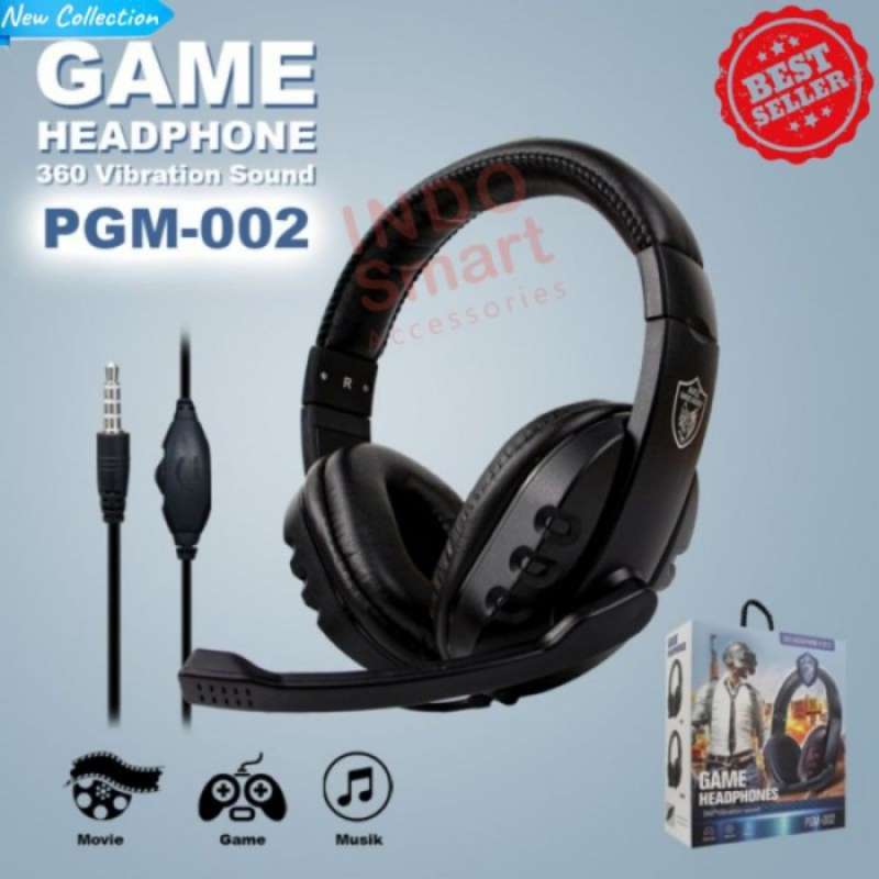 Promo Headphone Gaming Headset Game + Mic Handsfree Microphone Pc Bando ...