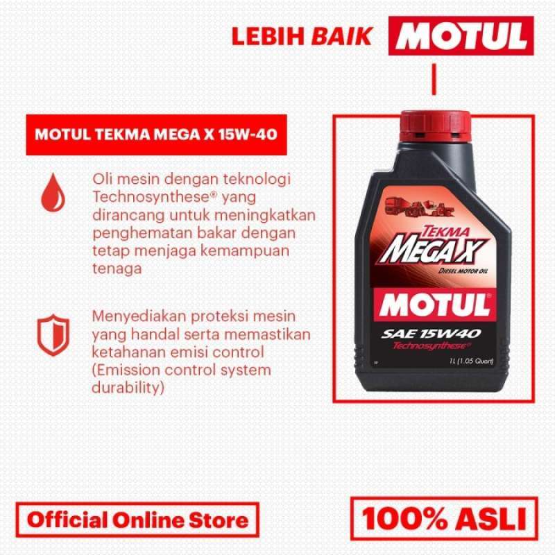 Promo Oli Mobil Motul Tekma Mega X 15w40 1l Diskon 27% Di Seller ...