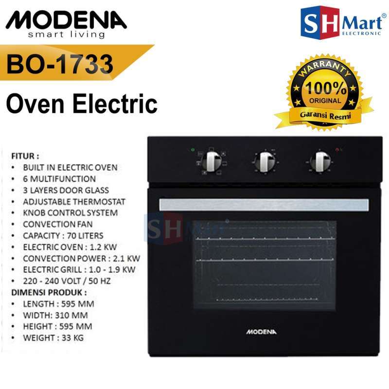 Jual Modena Built In Oven Listrik Tanam Bo 1733 Profilo Kapasitas 70 Cm ...