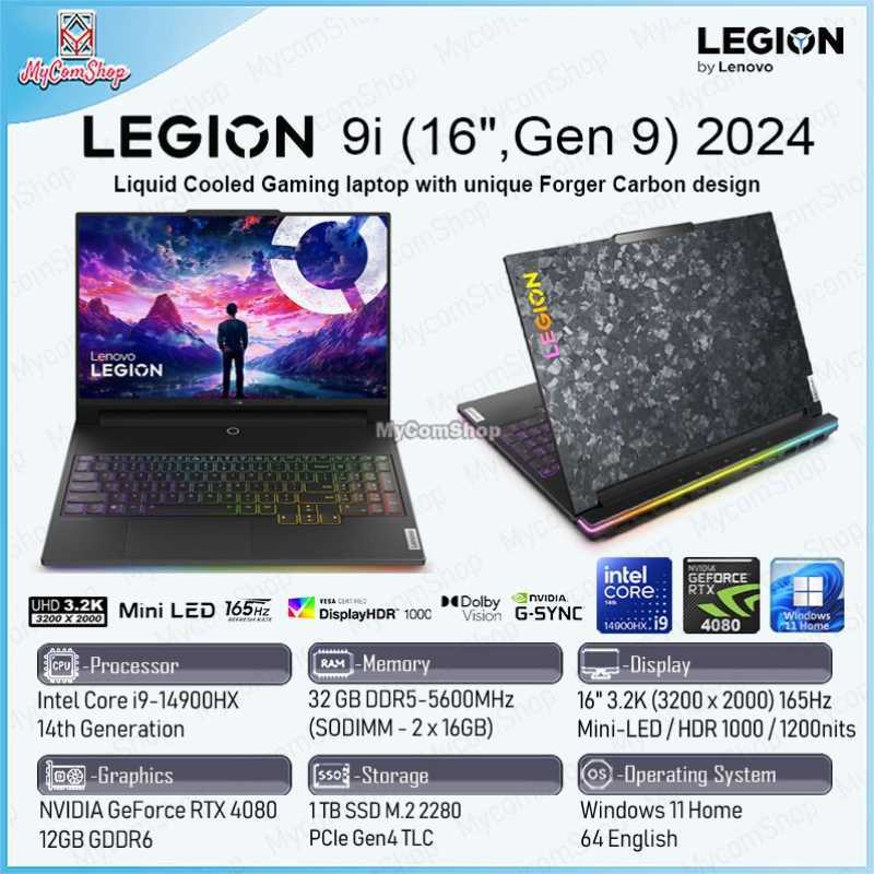 Jual Lenovo Legion 9i Gen 9 I9-14900hx 32gb Ram 1tb Ssd Rtx 4080 12gb ...
